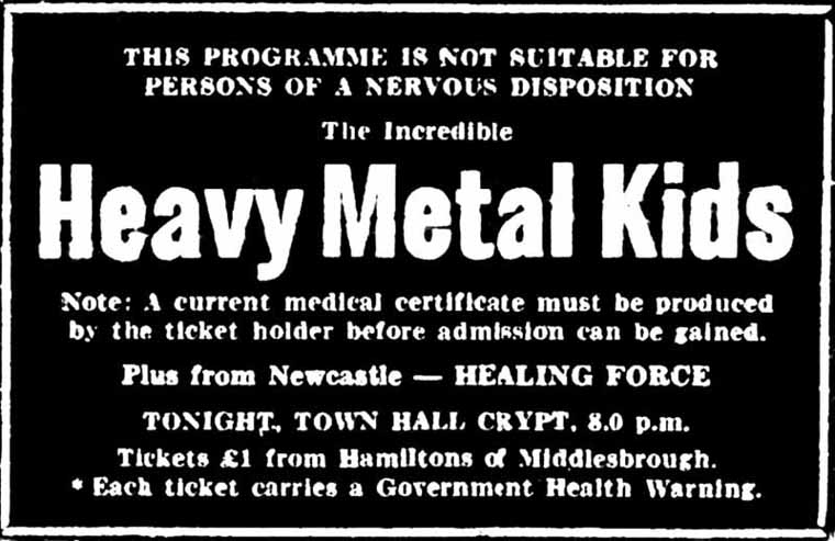 The official website of the band HEAVY METAL KIDS